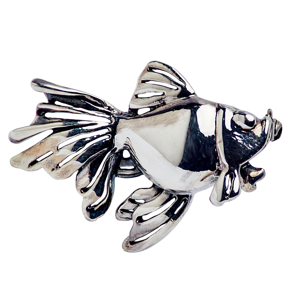 Silver Goldfish Brooch – SilverAndGold.com