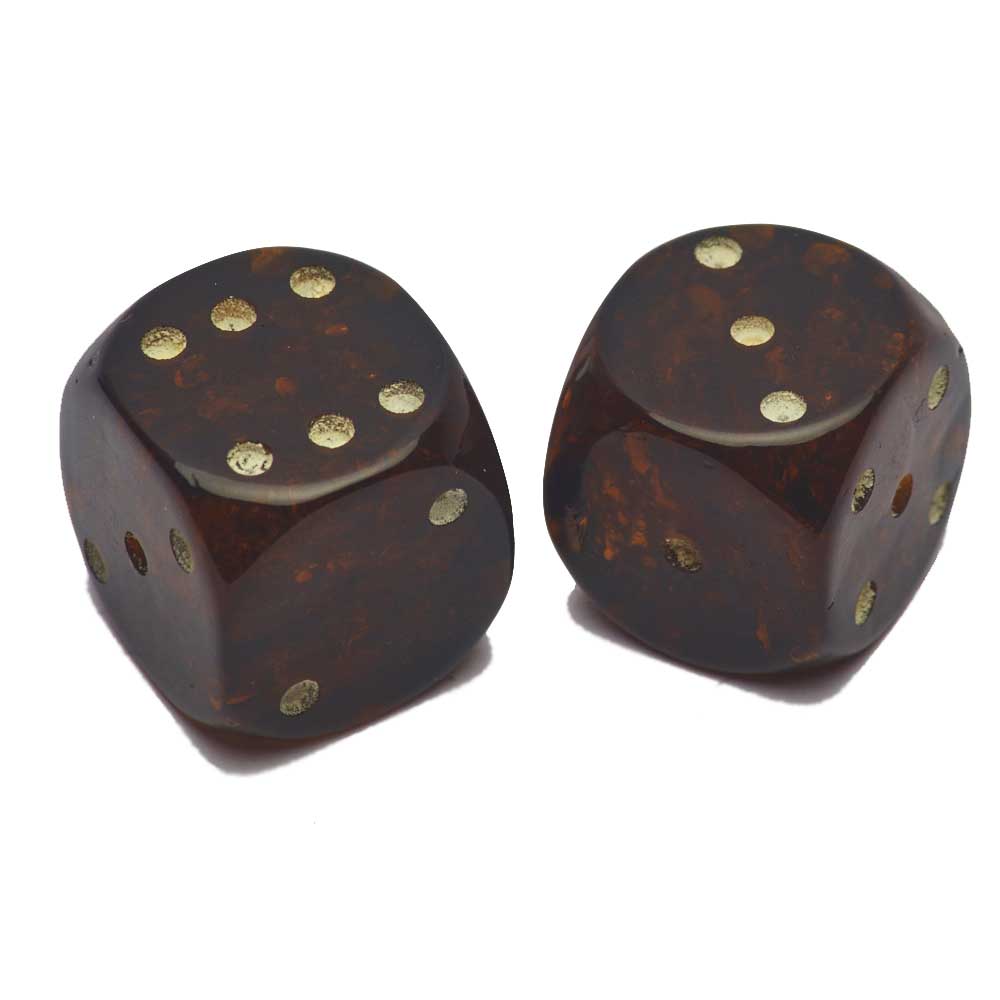 Pair of Authentic Amber Dice – SilverAndGold.com